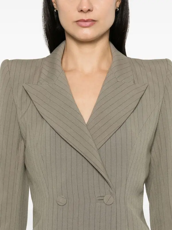 MITILIANE COUTURE Pinstriped Double-breasted Blazer