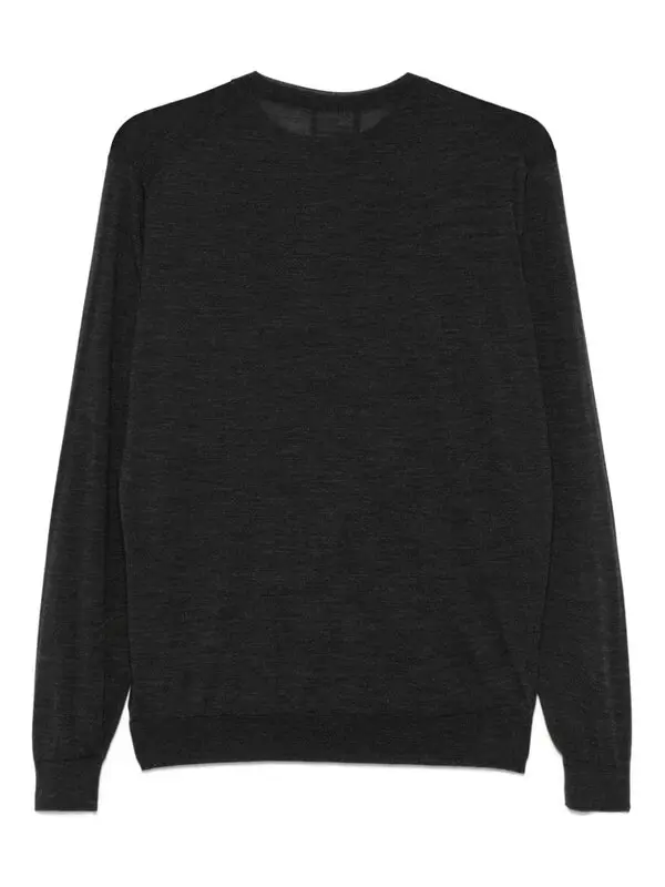 DELL'OGLIO Fine-knit Merino Wool Sweater - Grey