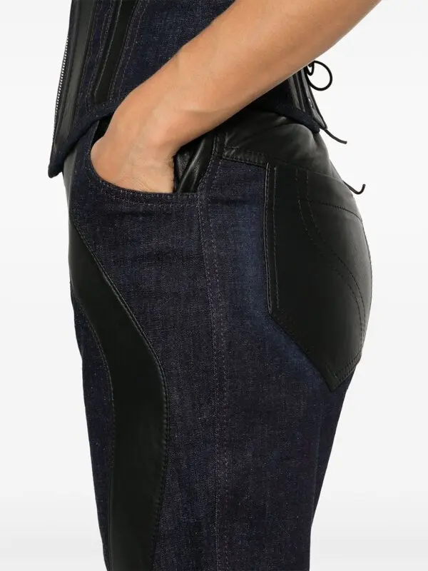 MITILIANE COUTURE Denim With Leather Inserts
