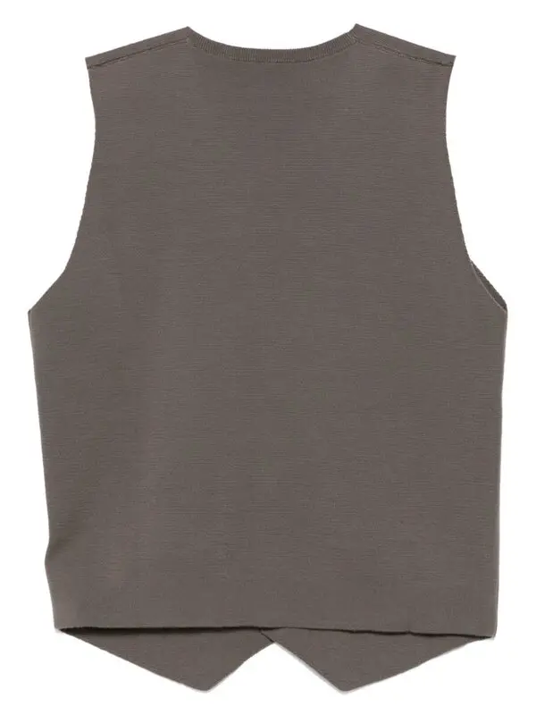 DELL'OGLIO V-neck Fine-knit Vest