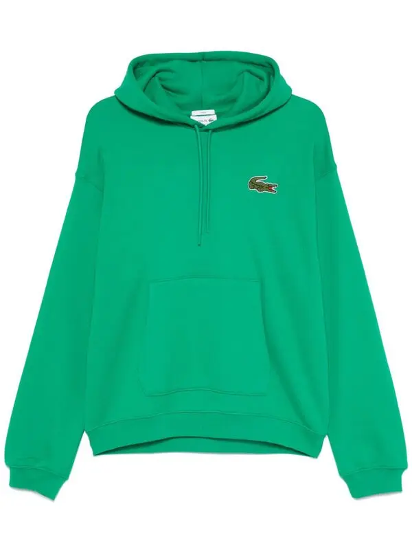 Lacoste Crocodile-patch Hoodie - Green