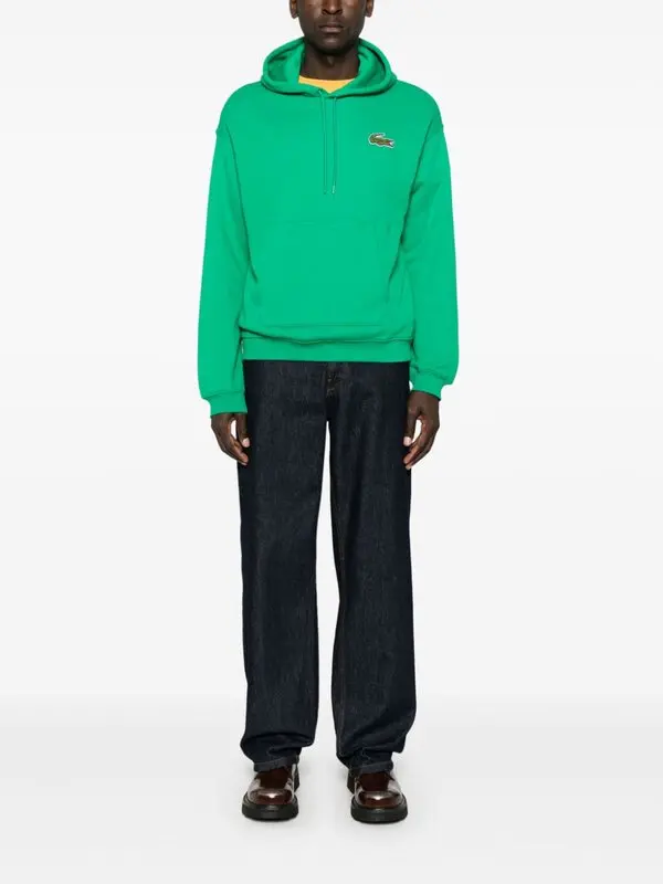 Lacoste Crocodile-patch Hoodie - Green