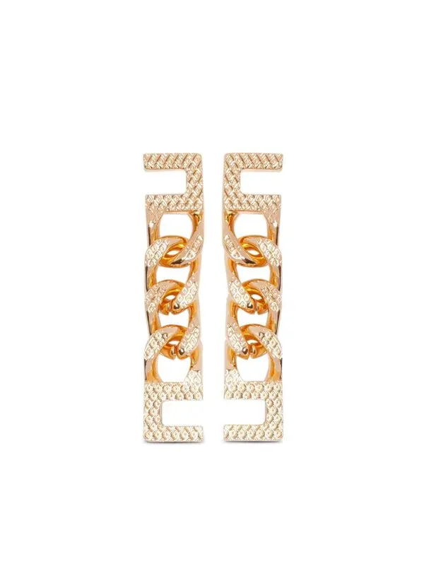 Elisabetta Franchi Chain-link Drop Earrings - Gold