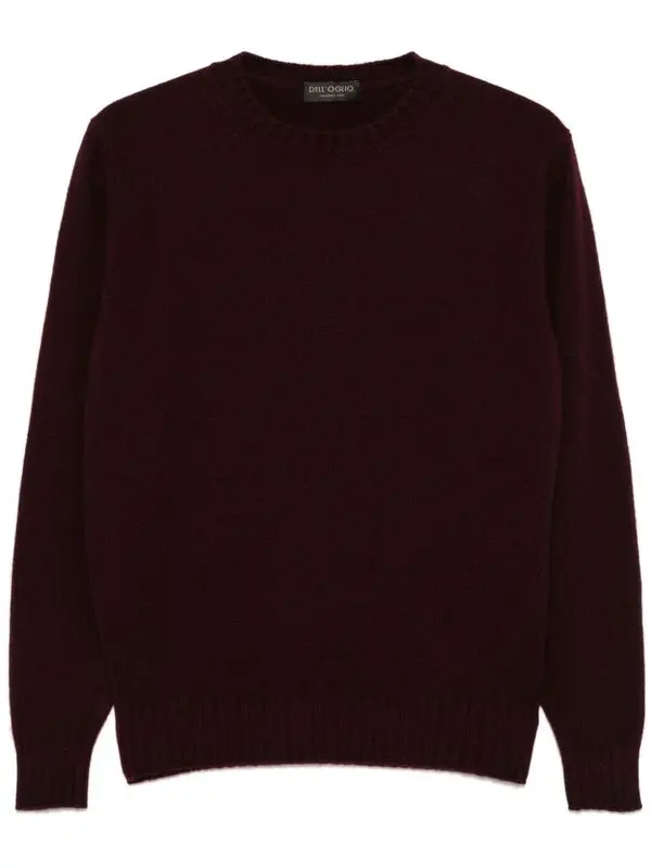 DELL'OGLIO Crew Neck Sweater - Red