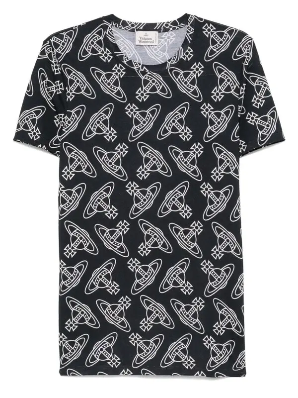 VIVIENNE WESTWOOD Orb-print Pajama Top - Black