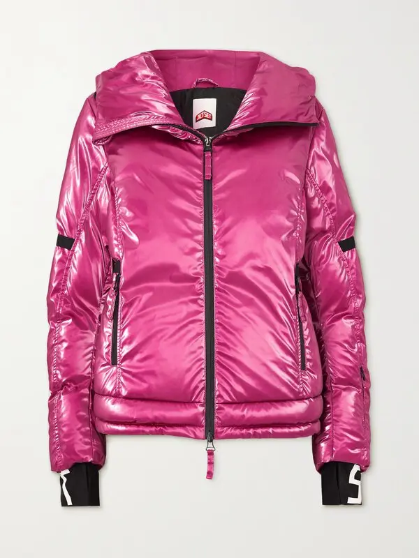 JETSET Quilted Metallic Ski Jacket - Pink