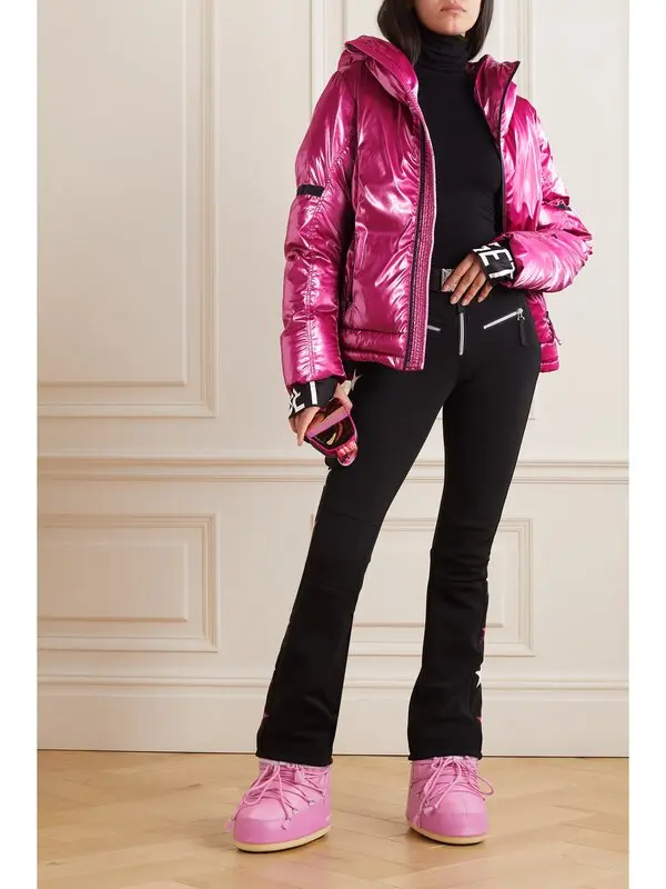 JETSET Quilted Metallic Ski Jacket - Pink