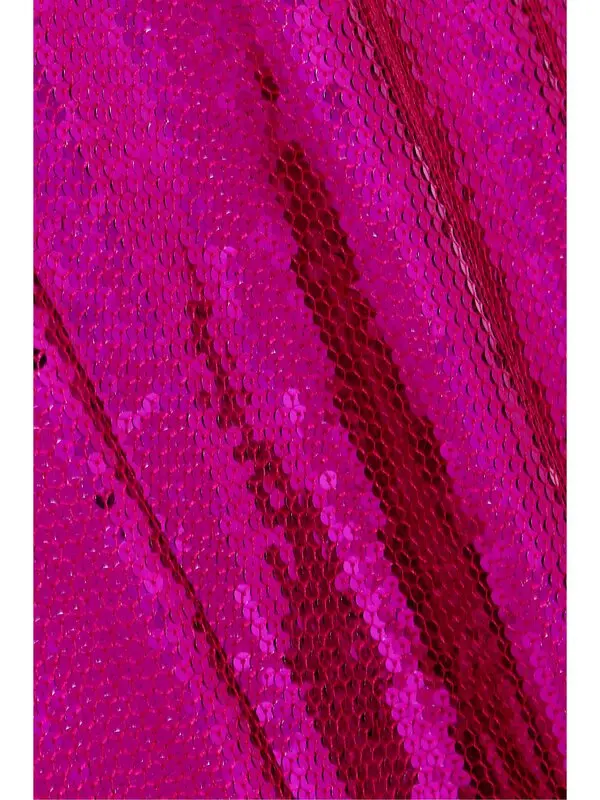 RASARIO Asymmetric Open-back Sequined Midi Dress