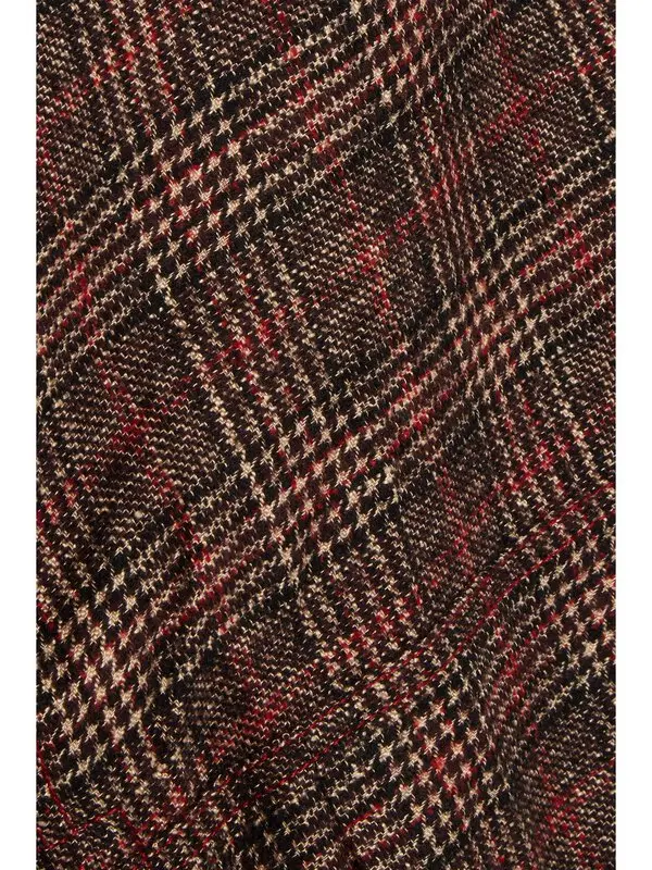 Akris Belted Checked Wool Jacket