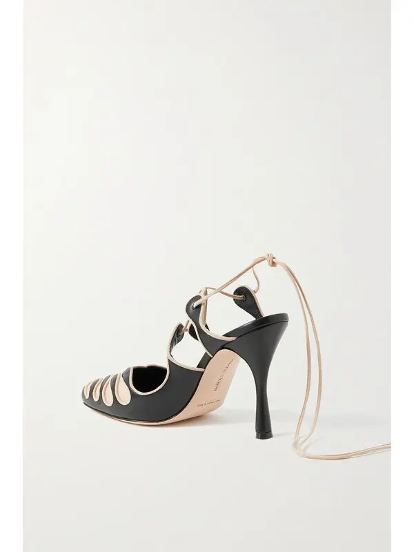 Manolo Blahnik Antero 105 Leather And Suede Pumps