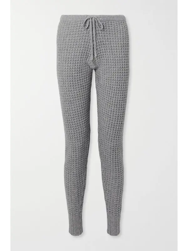 MADELEINE THOMPSON Oceanus Waffle-knit Track Pants