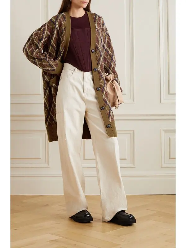 NILI LOTAN Cato Argyle Wool And Cashmere-blend Cardigan
