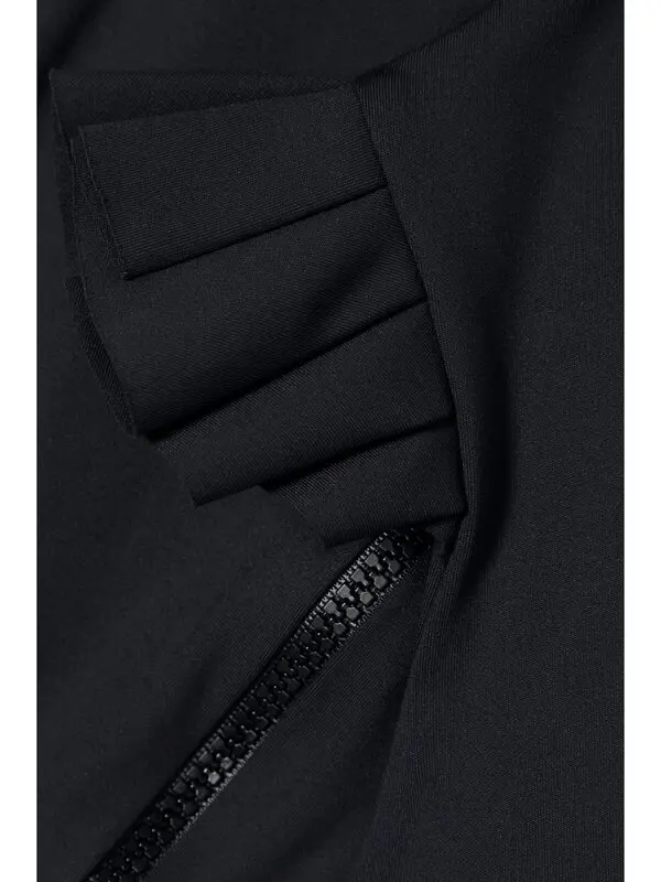 PORT DE BRAS Biker Ruffled Stretch-jersey Playsuit