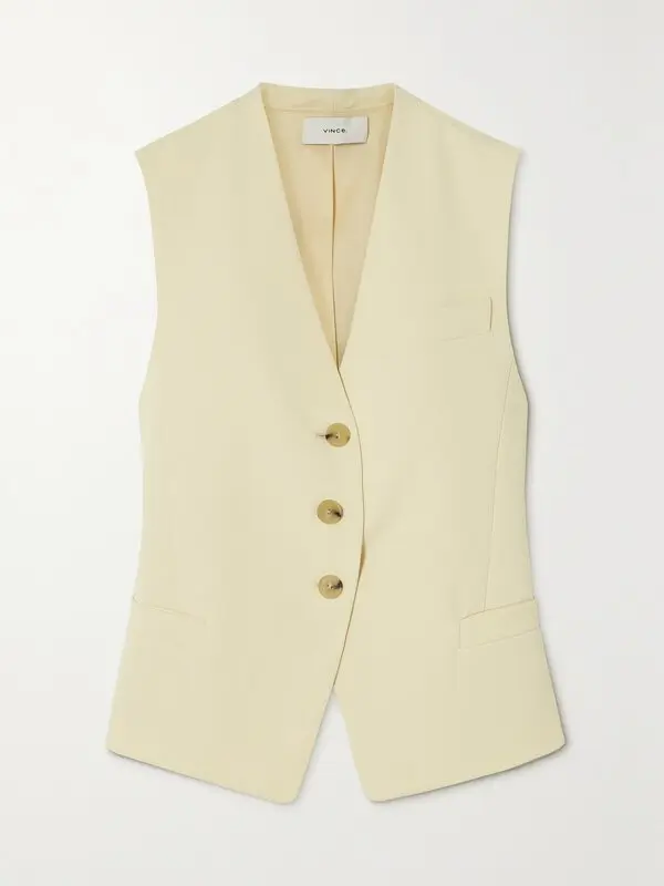Vince Recycled-crepe Vest - Neutrals