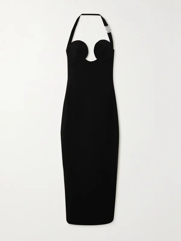 Versace Crepe Halterneck Midi Dress