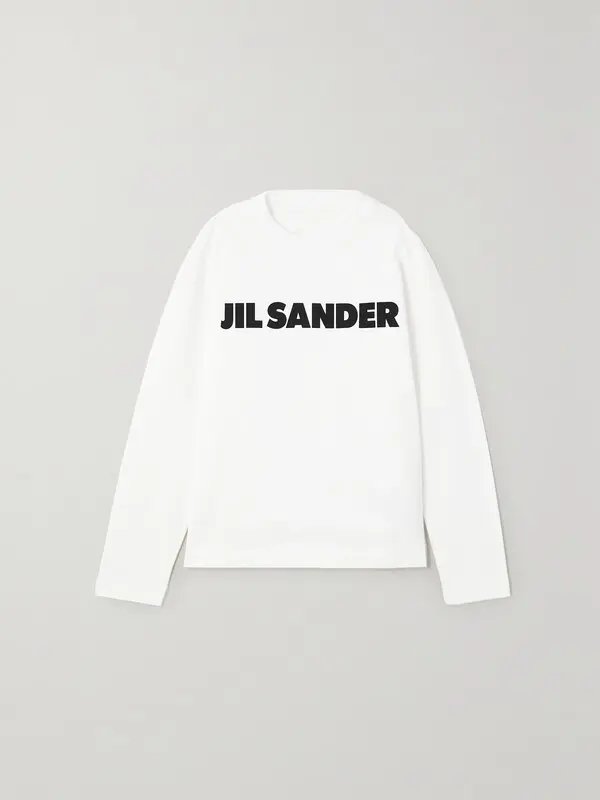 JIL SANDER Printed Cotton-jersey Sweatshirt