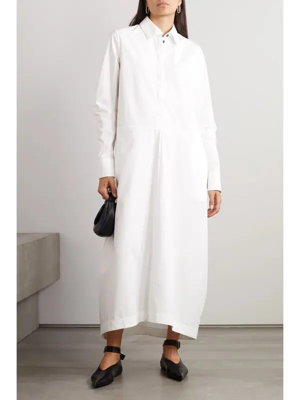 JIL SANDER Cotton-poplin Maxi Shirt Dress
