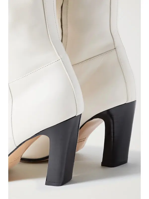 Khaite Marfa Leather Over-the-knee Boots - Neutrals