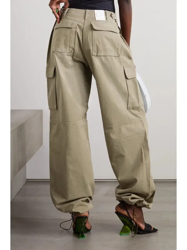 Coperni Cotton-twill Wide-leg Cargo Pants - Green