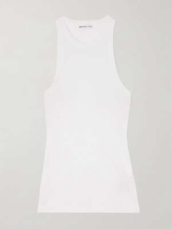 JAMES PERSE Ribbed Stretch-supima Cotton Tank