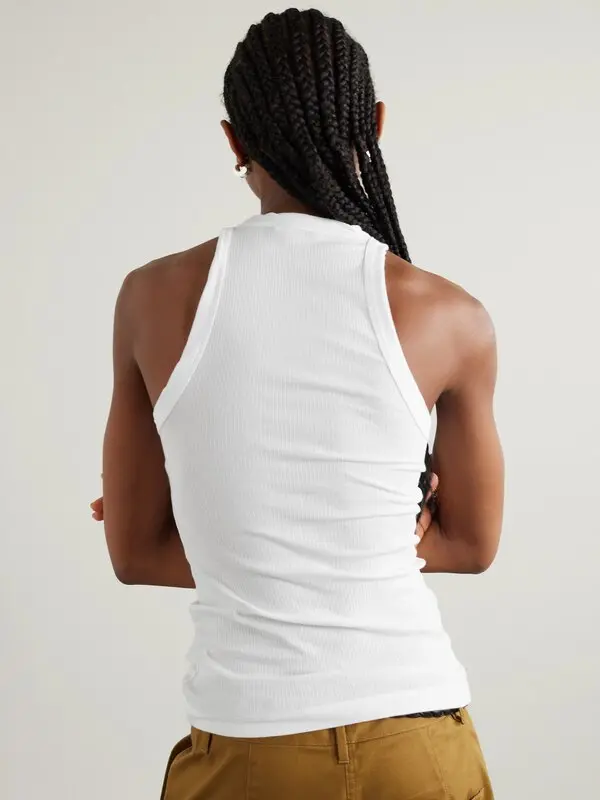 JAMES PERSE Ribbed Stretch-supima Cotton Tank