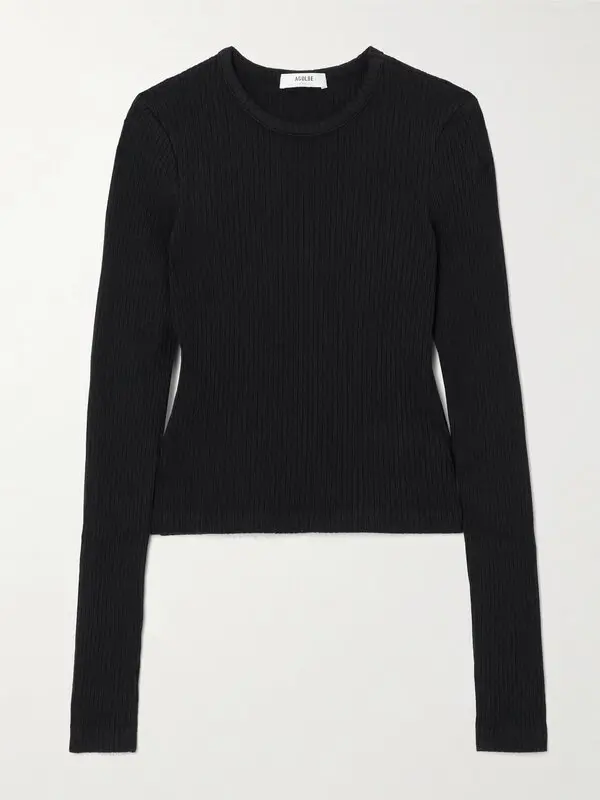 AGOLDE Alma Ribbed Organic Cotton Top