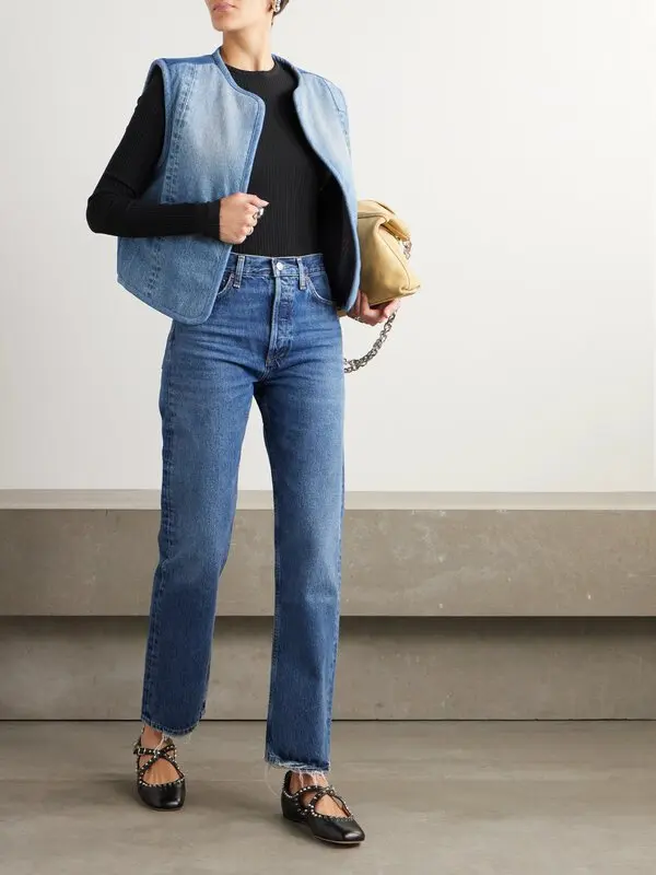 AGOLDE Alma Ribbed Organic Cotton Top