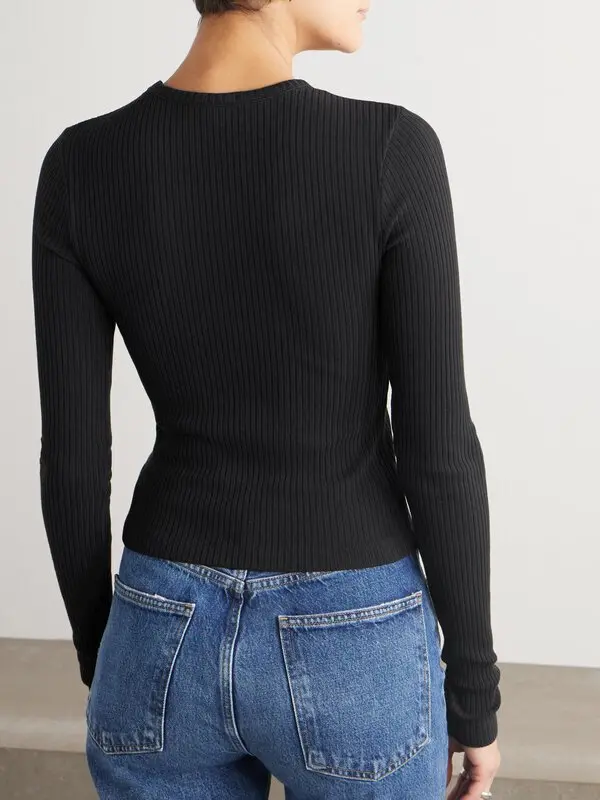 AGOLDE Alma Ribbed Organic Cotton Top