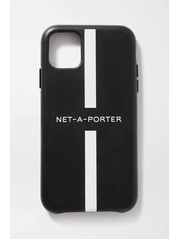 Net-a-porter The Daily Edited Printed Leather Iphone 11 Pro Case - Black