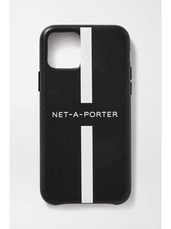 Net-a-porter The Daily Edited Printed Leather Iphone 11 Case - Black