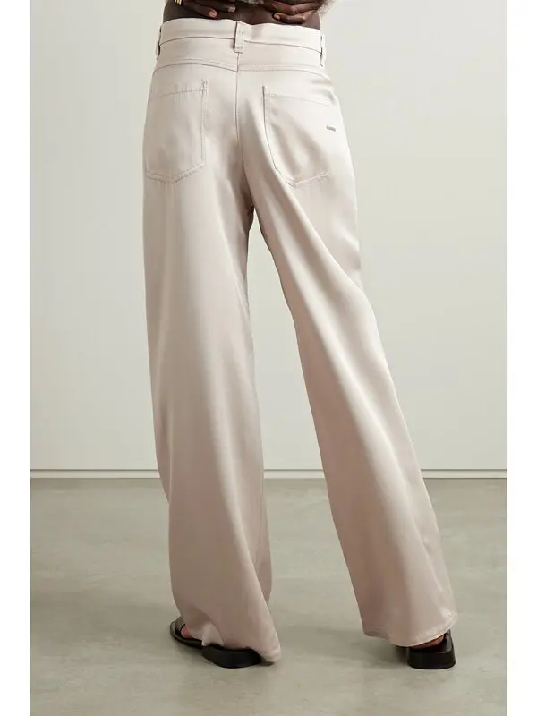 Brunello Cucinelli Duchesse-satin Wide-leg Pants