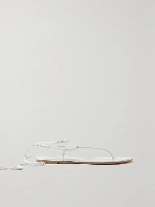 GIANVITO ROSSI Gwyneth Leather Sandals - White