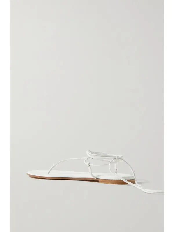 GIANVITO ROSSI Gwyneth Leather Sandals - White