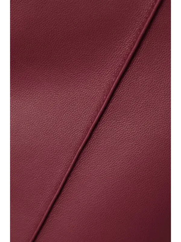 Akris Leather Straight-leg Pants