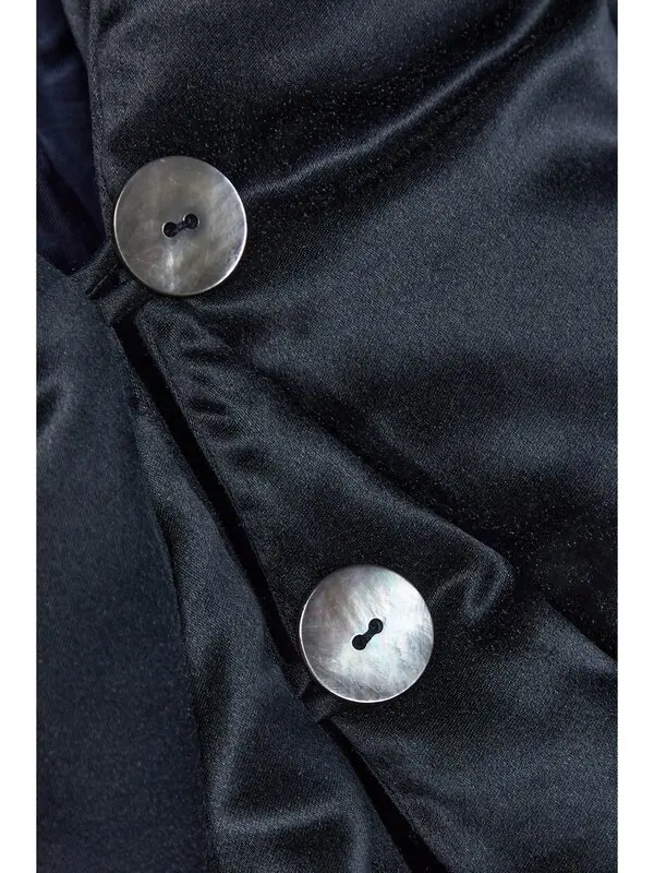 INTERIOR The Mira Quilted Silk-satin Down Jacket