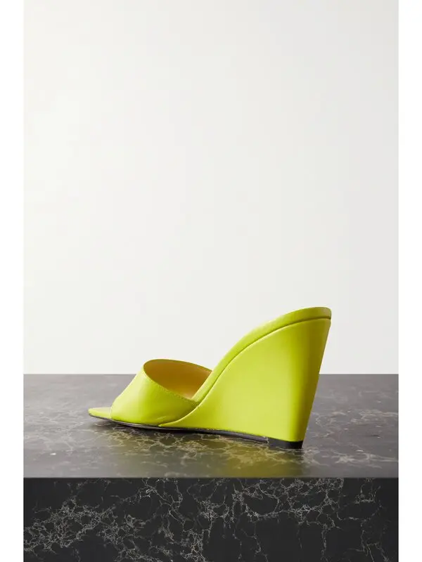 WANDLER Gaia Leather Wedge Mules