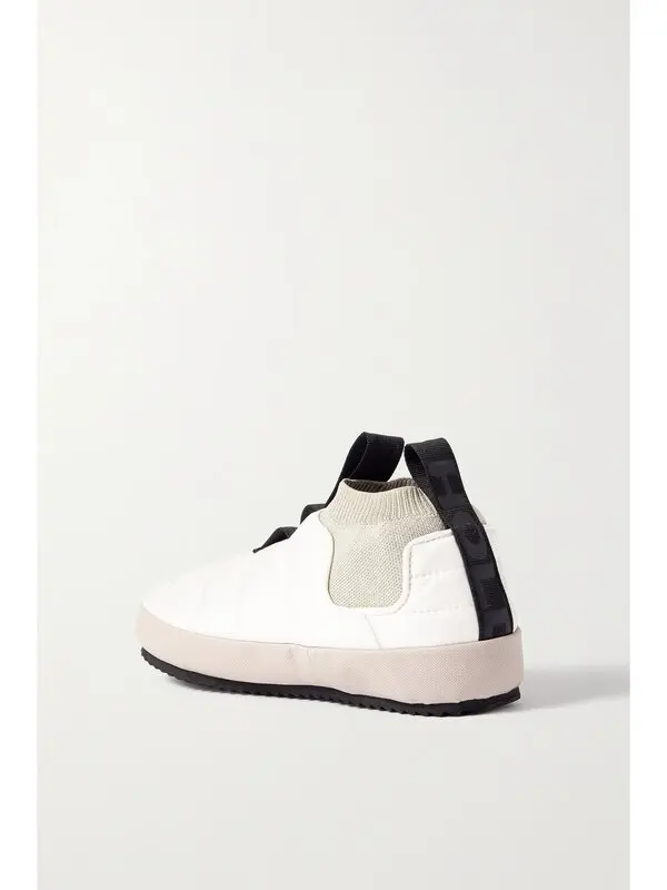 HOLDEN Stretch-knit Trimmed Quilted Shell Slippers