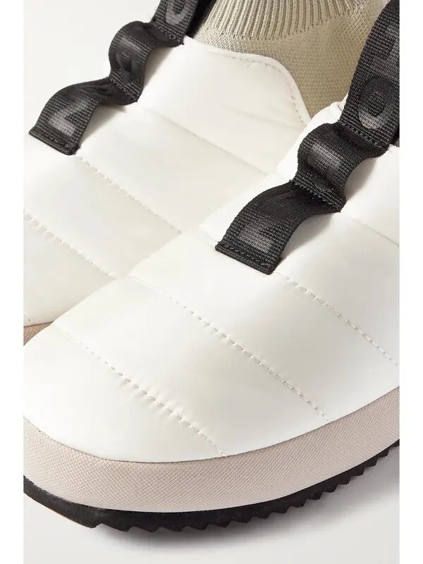 HOLDEN Stretch-knit Trimmed Quilted Shell Slippers