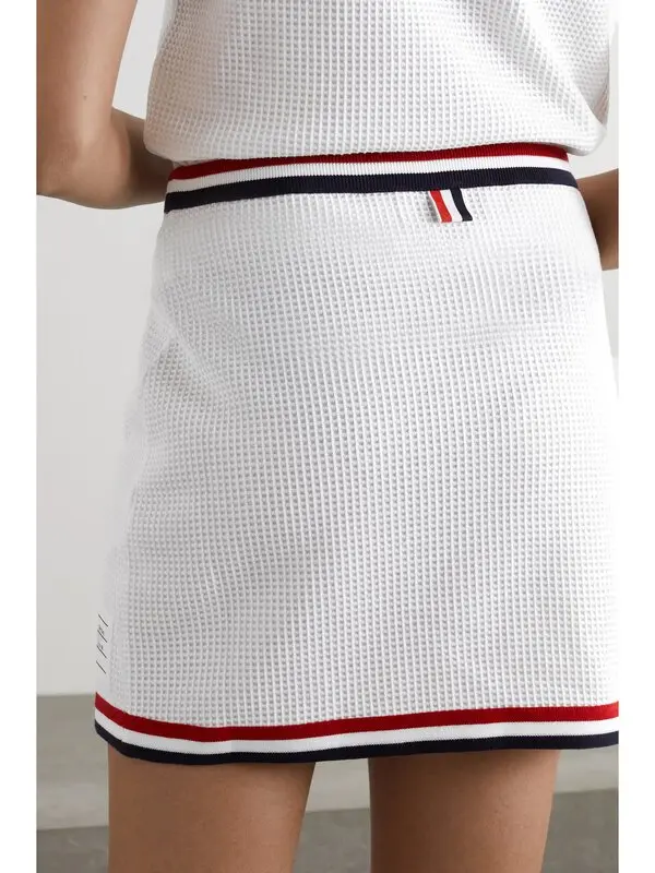 Thom Browne Wrap-effect Striped Mini Skirt