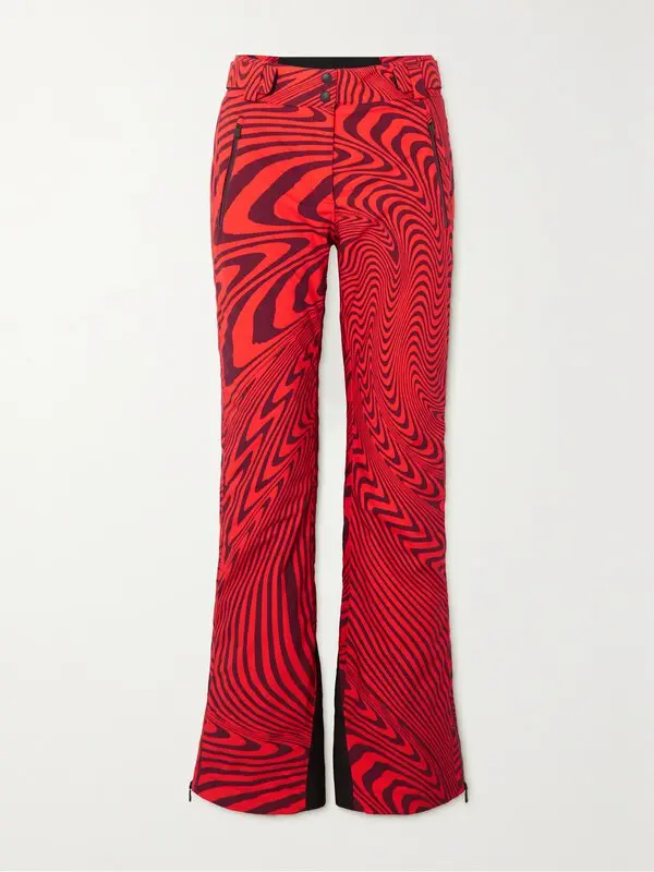 Aztech Mountain Ed Curtis Printed Ski Pants - Red