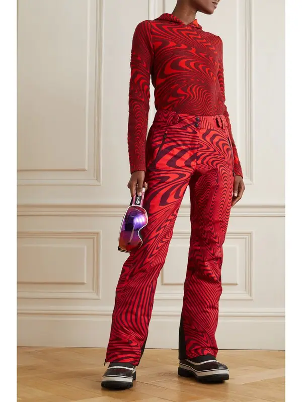 Aztech Mountain Ed Curtis Printed Ski Pants - Red