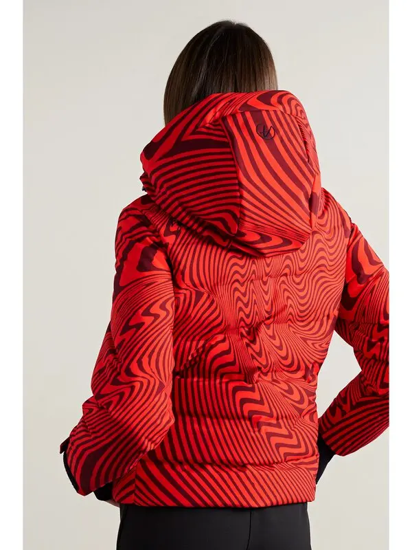 Aztech Mountain Minnie Nuke Hooded Printed Quilted Down Ski Jacket