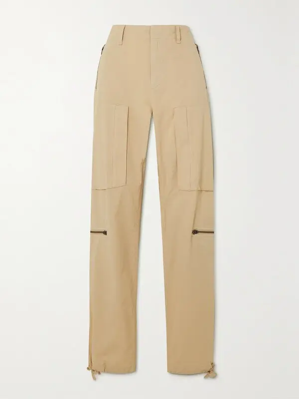 Rag & Bone Kai Cotton-ripstop Straight-leg Pants - Neutrals