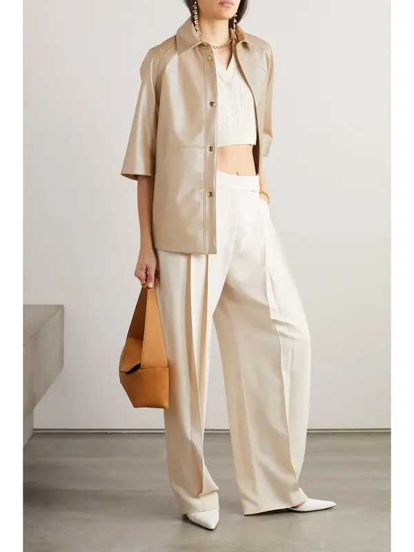 Akris Gina Iridescent Leather Jacket