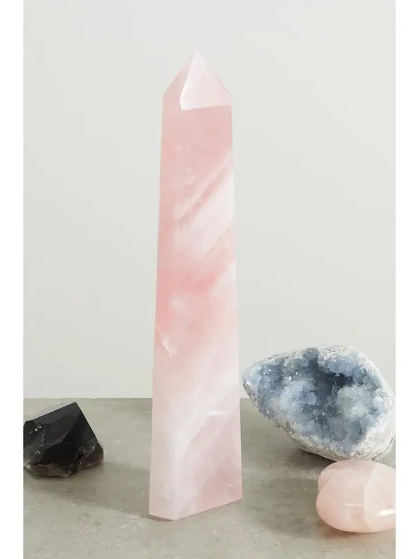 JIA JIA HOME Rose Quartz Obelisk
