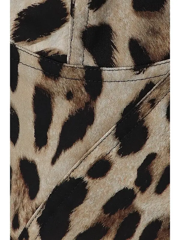 Dolce & Gabbana Leopard-print Stretch-canvas Bustier Top