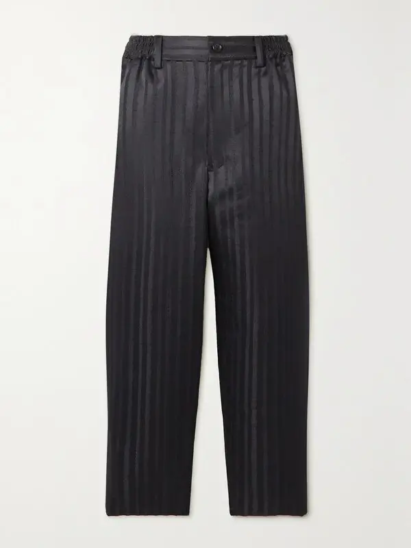Comme Des Garçons Pinstriped Tapered Pants