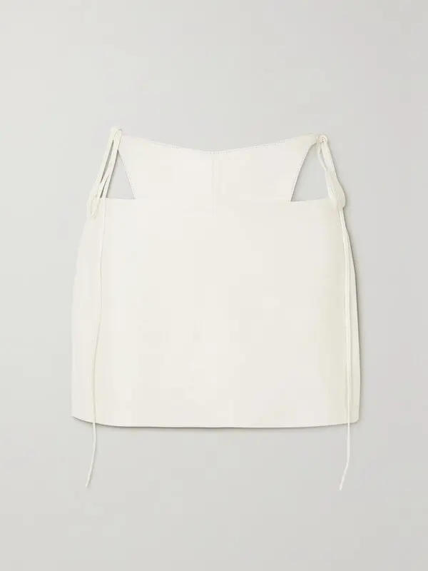 SUPRIYA LELE Cutout Leather Mini Skirt - White