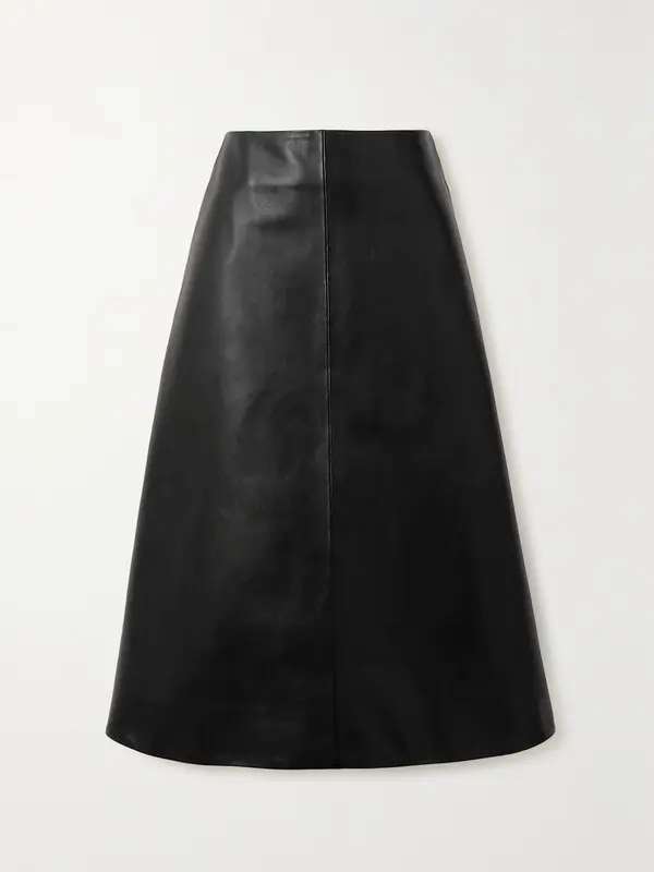 Magda Butrym Leather Midi Skirt