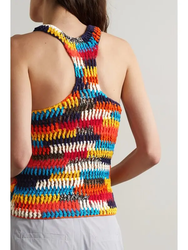 Monse Crocheted Pima Cotton-blend Tank